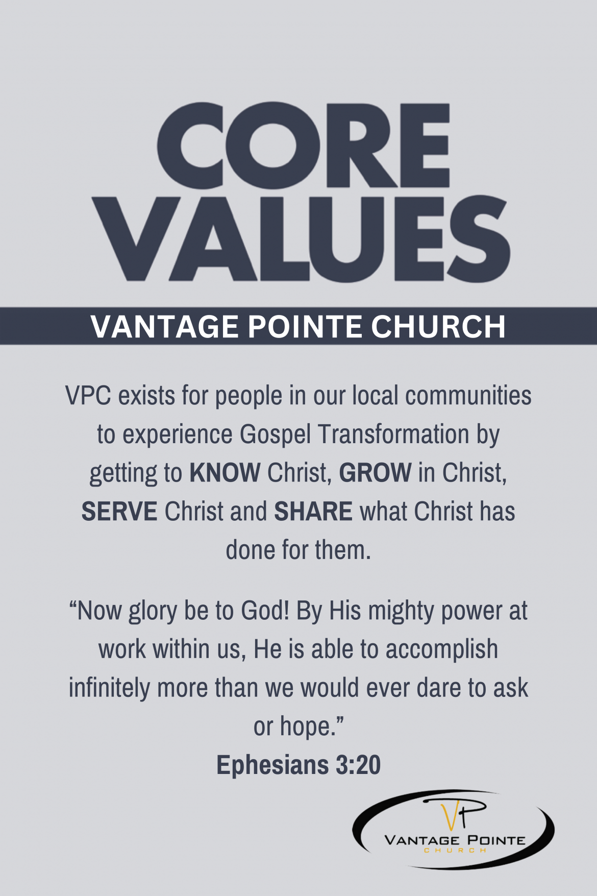 About Vantage Pointe Church - Vantage Pointe Church